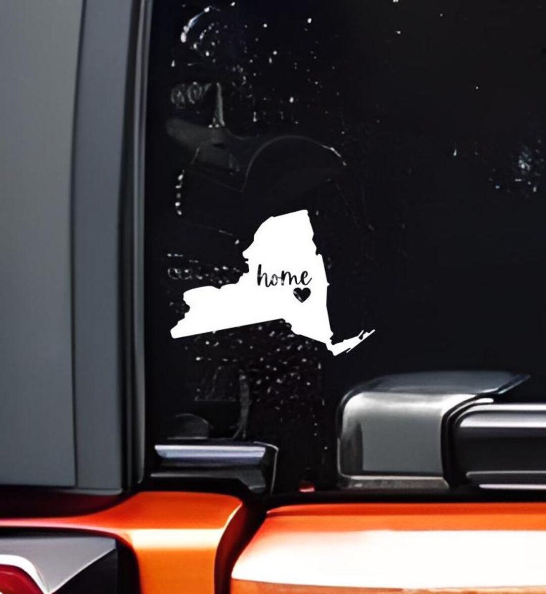 New York Home State Vinyl Decal Sticker, Personalized Style - Etsy
