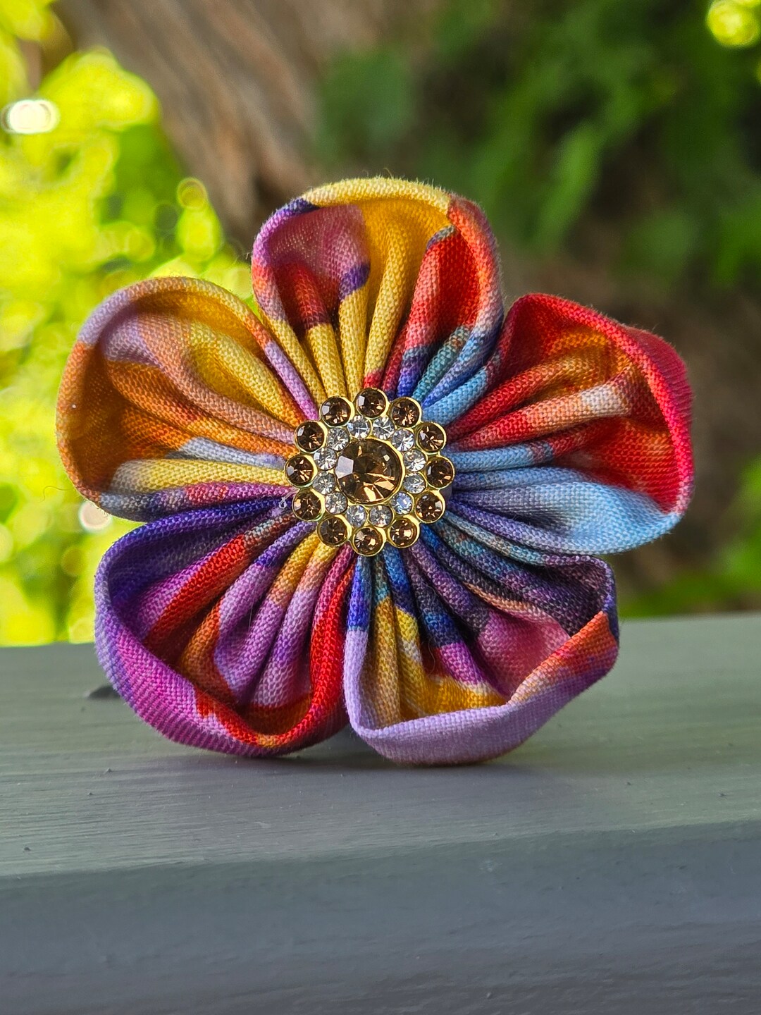 Handmade Colorful Dog Collar Flower Adjustable Flower Durable Fashion ...