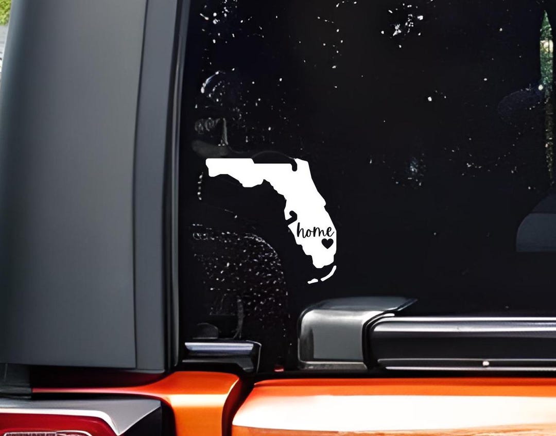 Custom Florida Home State Vinyl Decal Sticker, Car Window, Laptop ...