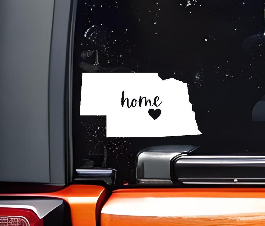 Custom Nebraska Home State Vinyl Decal Sticker for Car, Laptop, or ...