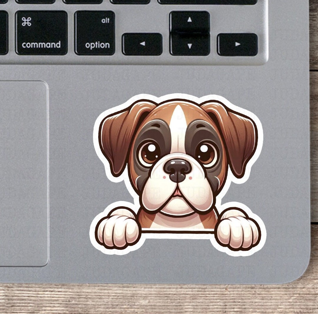 Adorable Boxer Decal Sticker – Ideal for Dog Lovers to Decorate Laptops ...