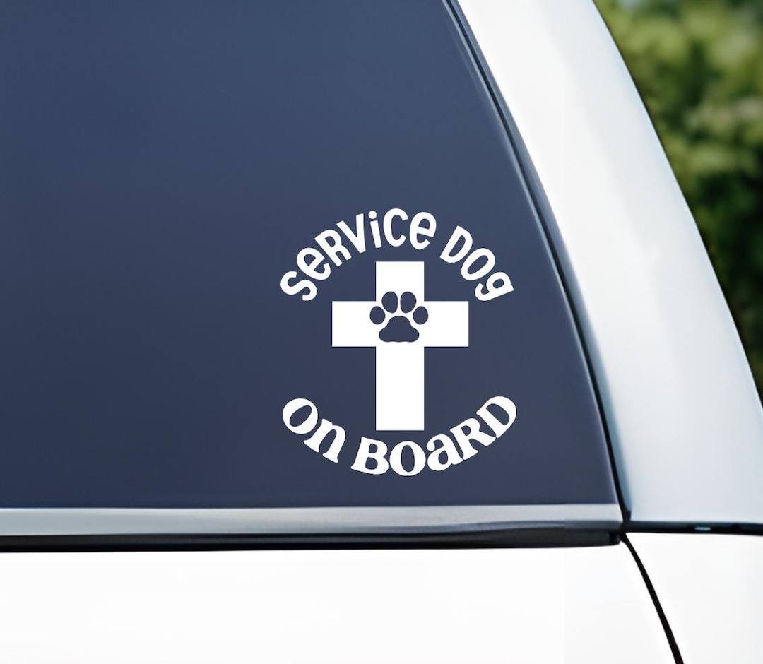Service Dog on Board Vinyl Decal | Car & Window Sticker - Etsy