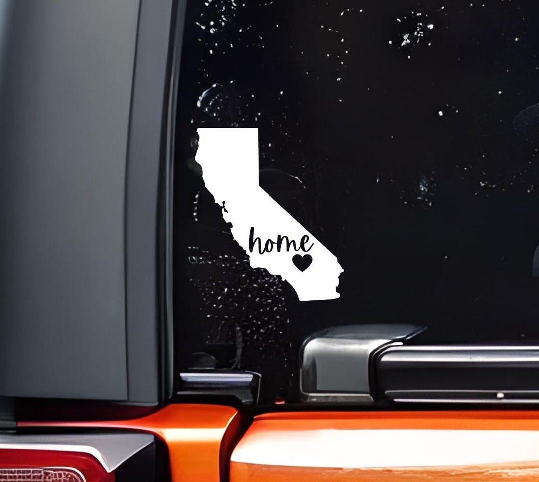 Custom California Home State Vinyl Decal Sticker for Car, Laptop, Phone ...
