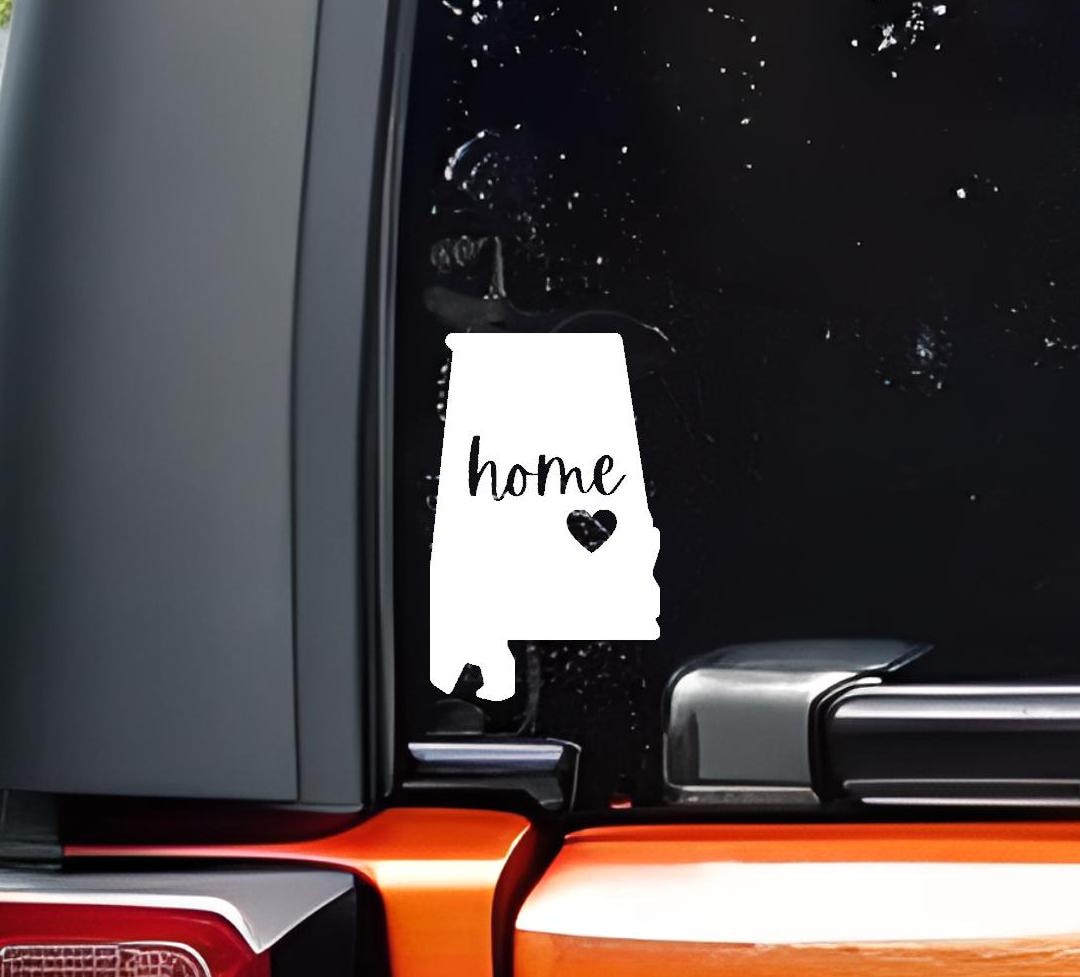 Custom Alabama Home State Vinyl Decal Sticker for Car, Laptop, or Phone ...
