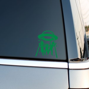 UFO Abduction Stick Figure Family Vinyl Decal Sticker, Funny Family ...