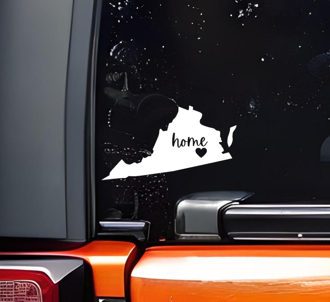 Custom Virginia Home State Vinyl Decal Sticker for Car Window, Laptop ...