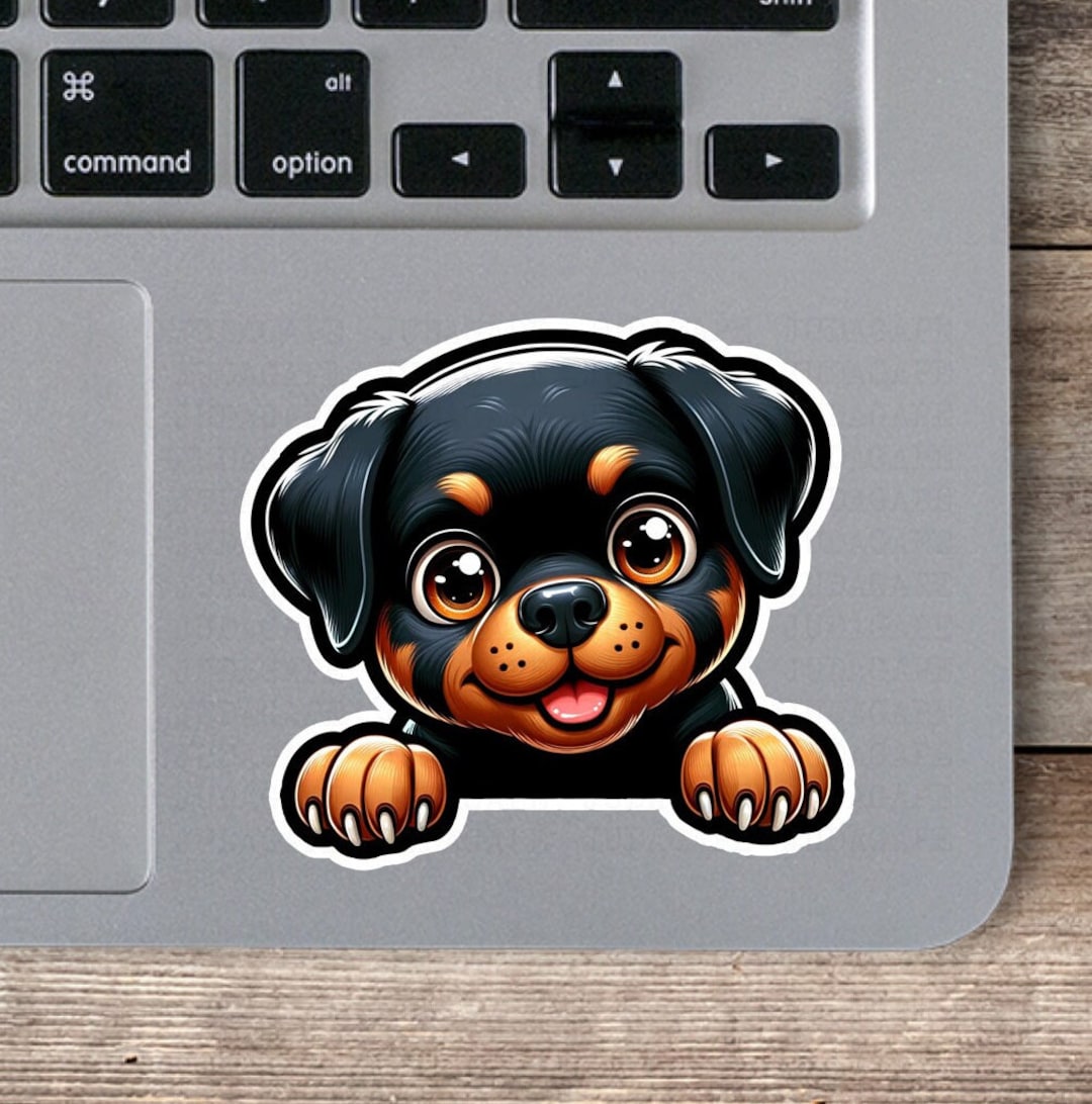 Adorable Rottweiler Decal Sticker – Ideal for Dog Lovers to Decorate ...