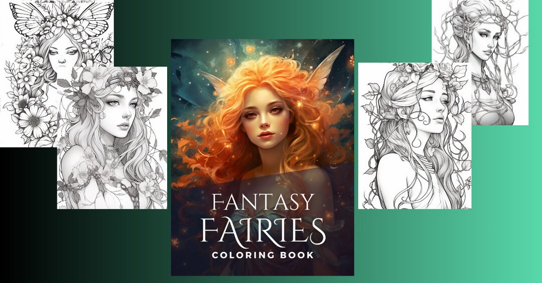 Whimsical Fairy Dreams Coloring Book - Printable PDF - Etsy