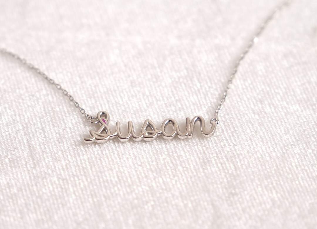 Personalized 3D Name Necklace, Custom Name Necklace, Cursive Name ...