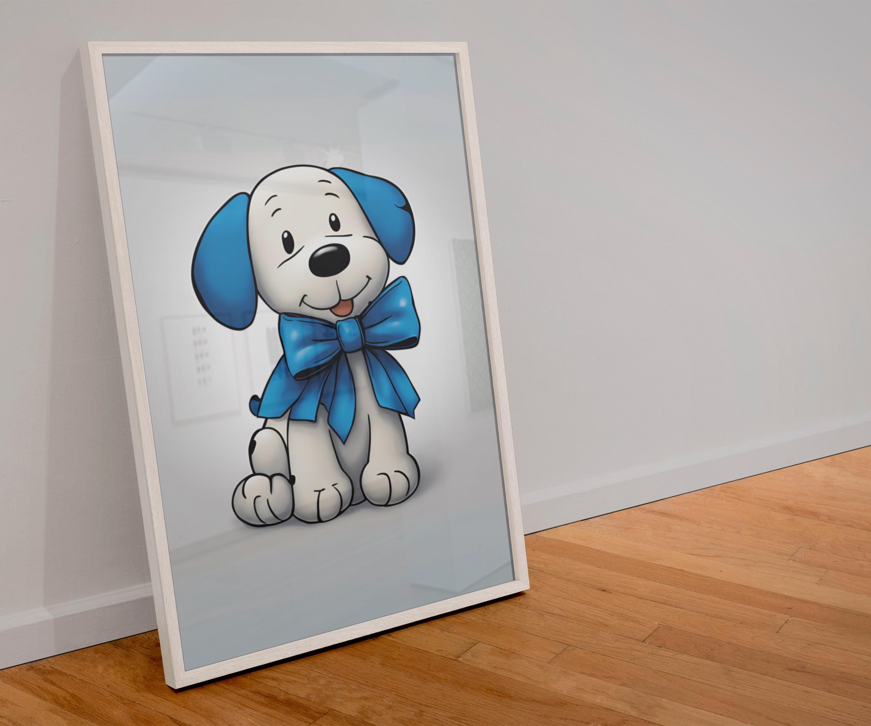 Cute Snoopy With Blue Bow Printable Wall Art |nursery Poster |snoopy ...