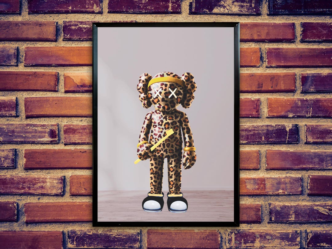 Cool and Unique X-eyed Character Cheetah Art Printable Wall Art ...