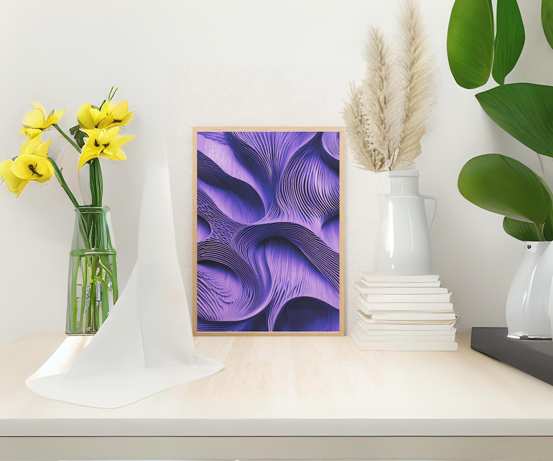Amethyst Parametric Wall Art | Parametric Print | Aesthetic Home Decor ...