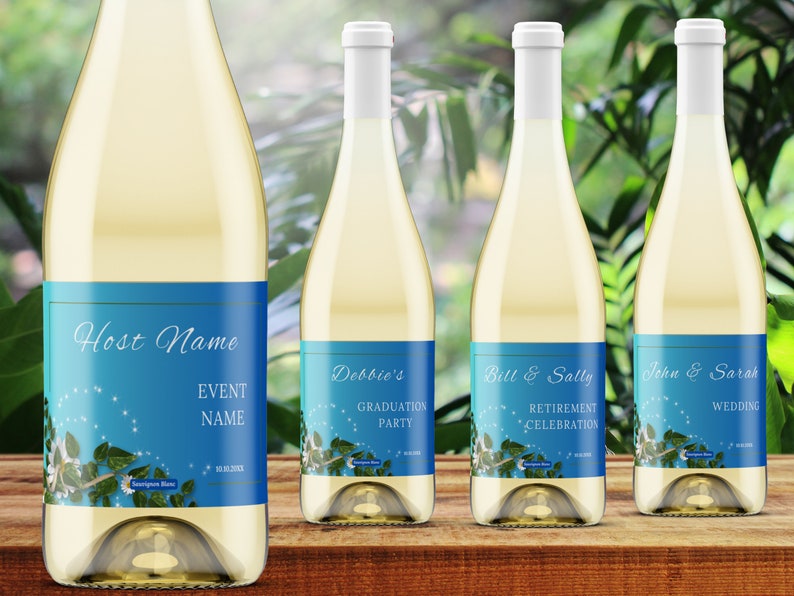 Editable Wine Label for Events luciole Graduation Wedding Wine Label ...
