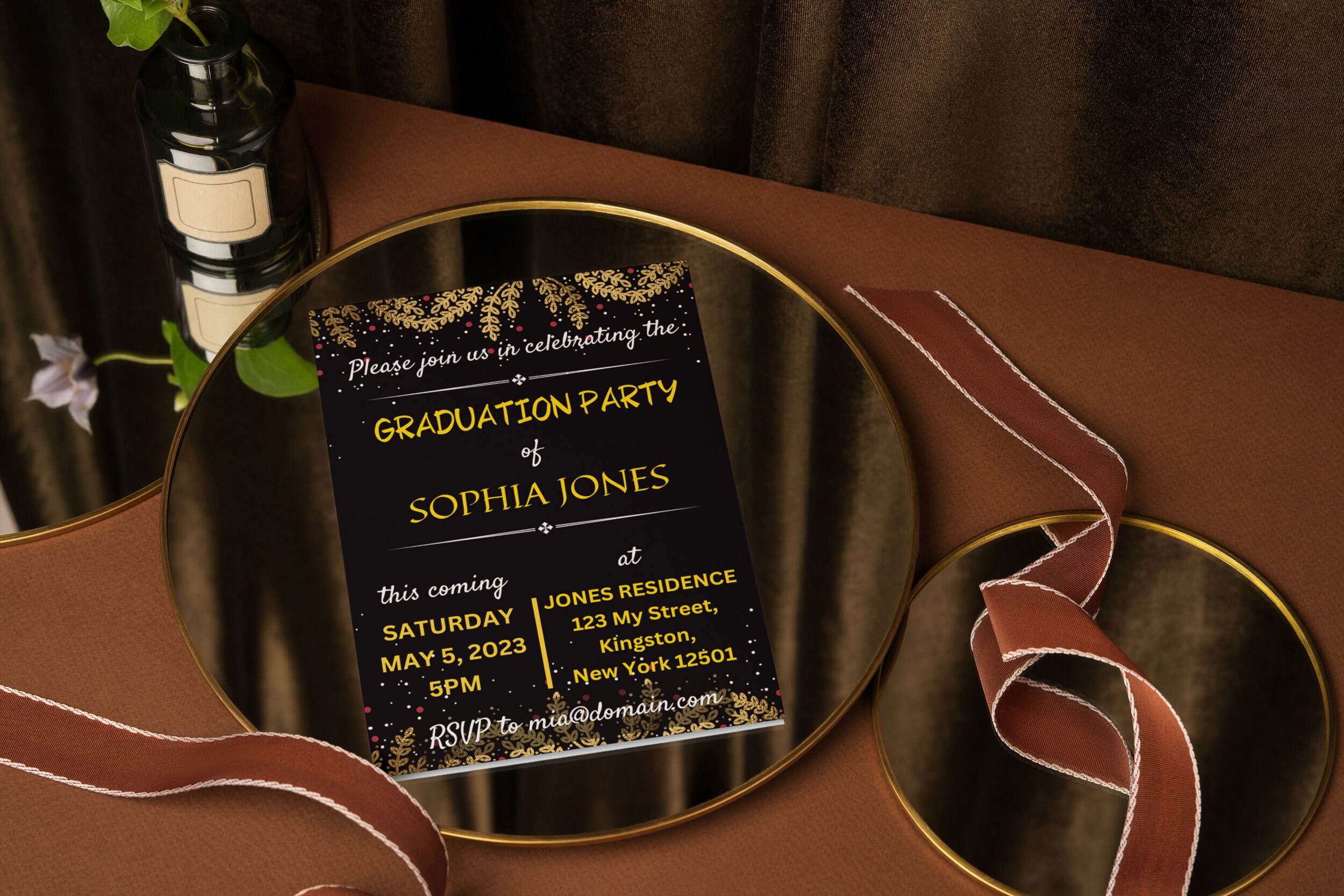 Graduation Party Invitation Template Editable Graduation Party ...