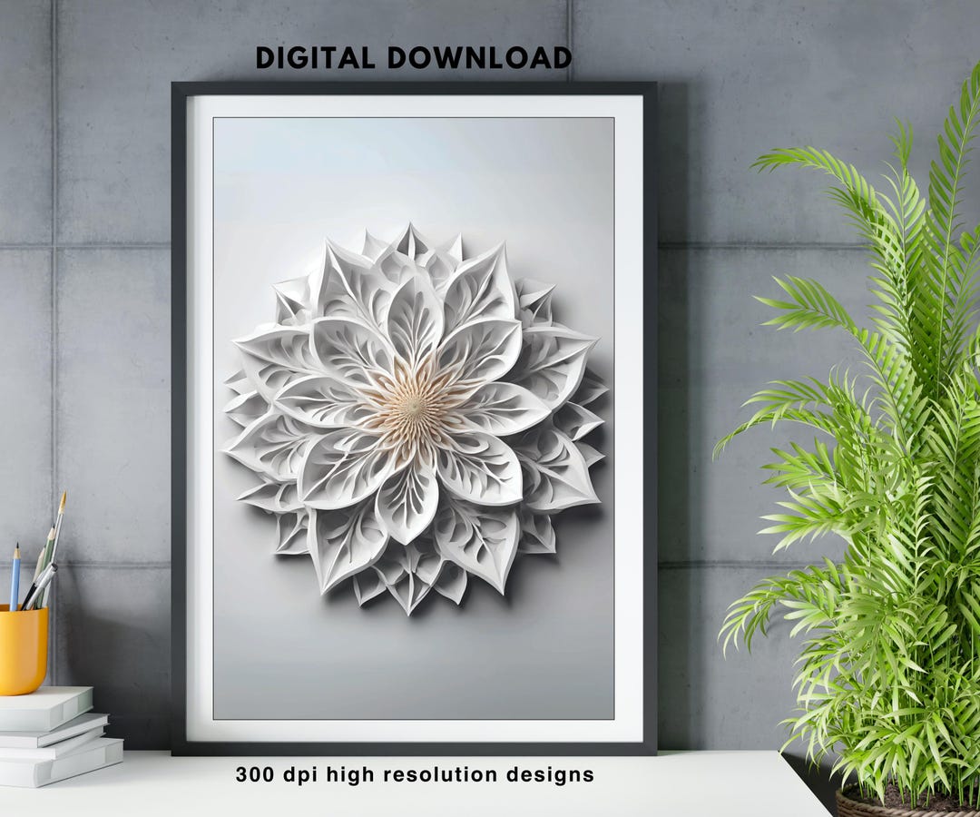 Flower Parametric Wall Art | Parametric Print | Aesthetic Home Decor ...