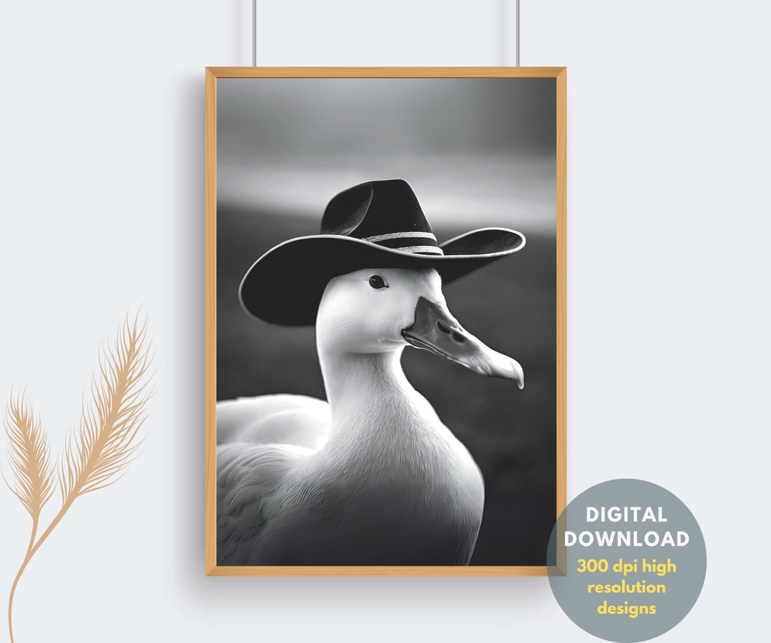 Silly Cowboy Goose Printable Wall Art Cowboy Hat Western Nursery Decor ...