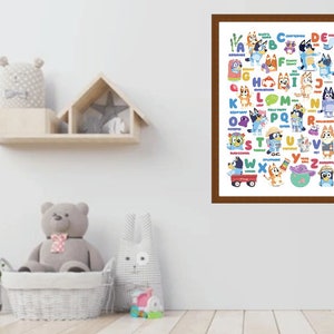 Bluey Alphabet Wall Art for Nursery/classroom| Instant Download - Etsy ...
