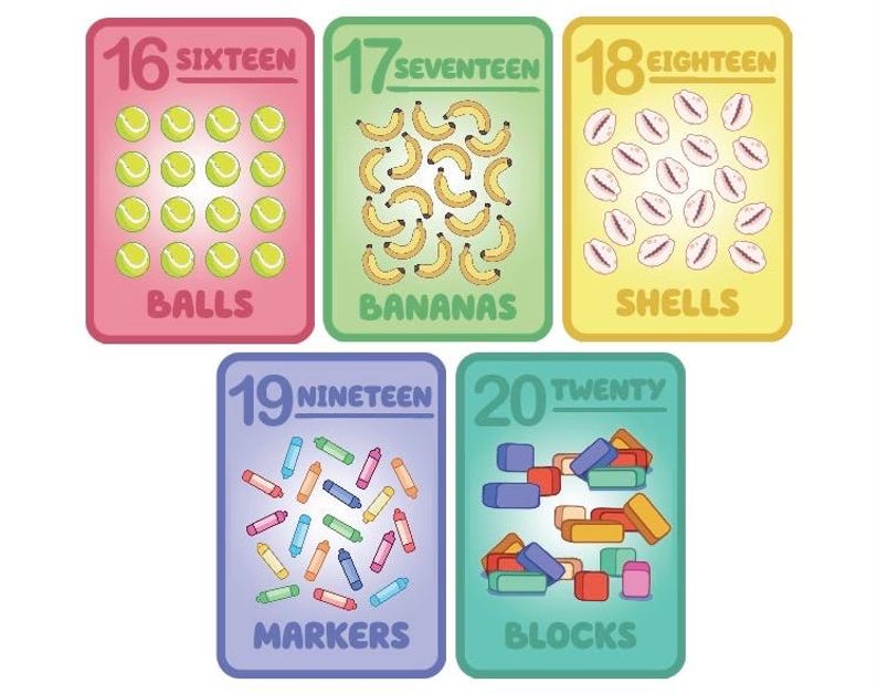 Bluey Number Flashcards Contando 1-20 / Descarga instantánea - Etsy México