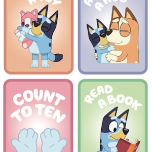 Bluey Educational Flashcards Bundle counting Numbers 1-10, Alphabet A-Z ...