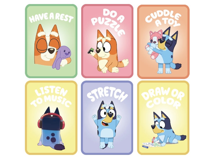Bluey Calming Techniques Flashcards Instant Download - Etsy