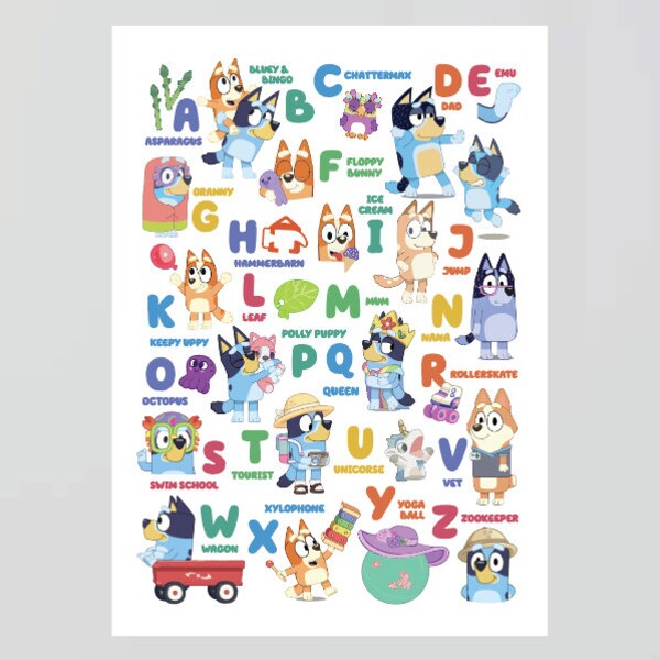 Bluey Classroom Alphabet - Etsy
