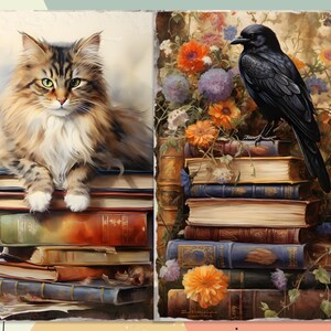 Librarian Library Themed Junk Journal Page, Book Lover Bundle, Literary ...