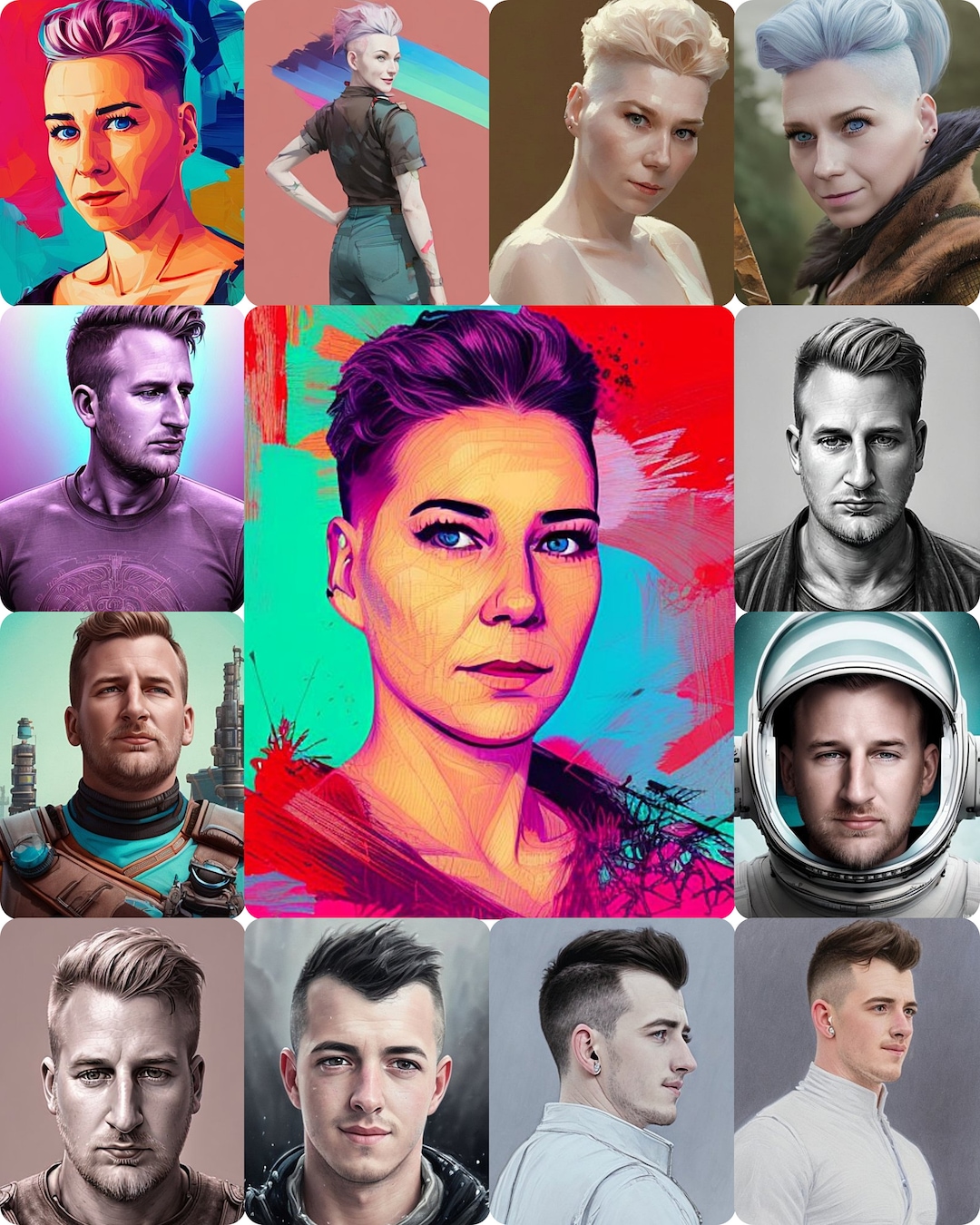 30 Custom Portrait, AI Art, Digital Download, for Your Instagram ...