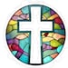 Cross Sticker, Cross Vehicle Sticker, Stained Glass Window Sticker ...