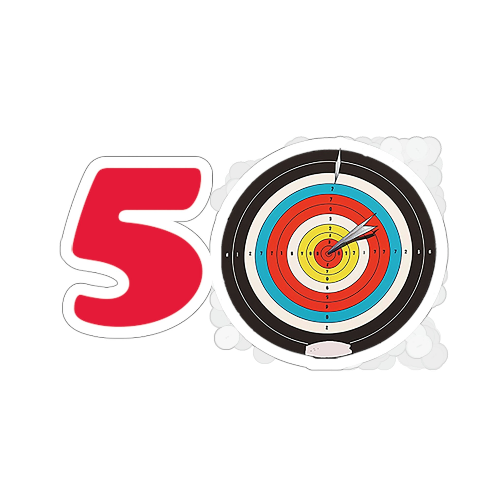 Archery Sticker, Perfect Round, Score of 50, Perfect Score, Perfect ...