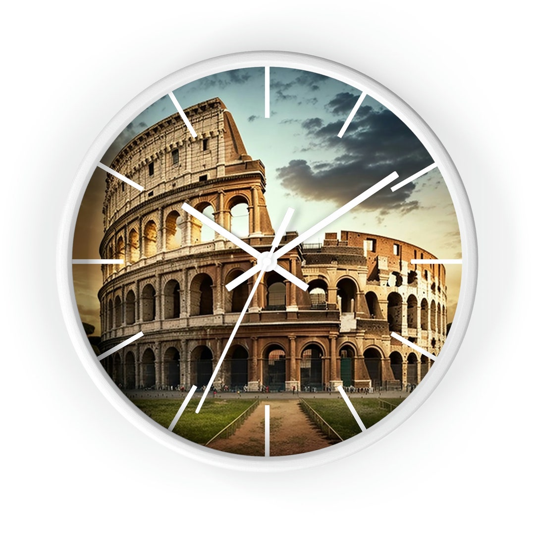Wall Clock of the Colosseum in Rome, Italy, Colosseum Clock, Unique ...