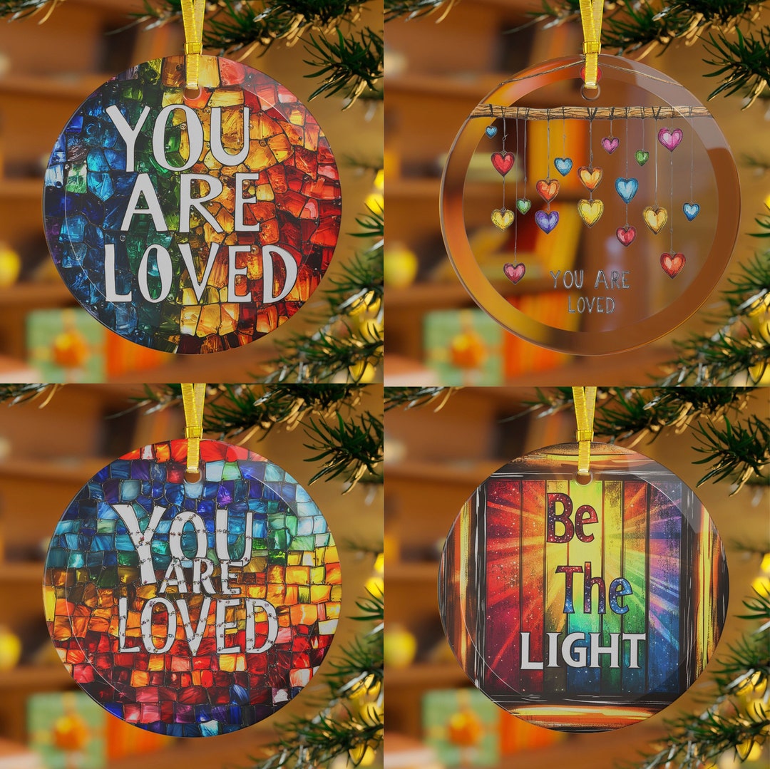 Christian Glass Ornaments, Rainbow Suncatcher, Stained Glass Window ...