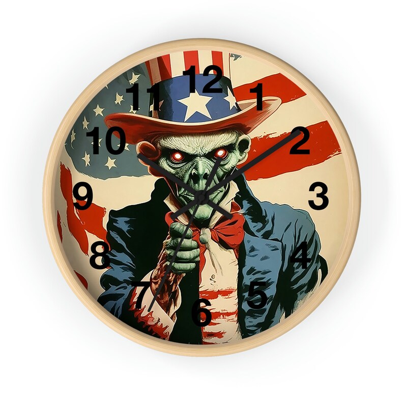 Alien Clock, Sci-fi Clock, Classic Propaganda Clock, Alien Recruitment ...