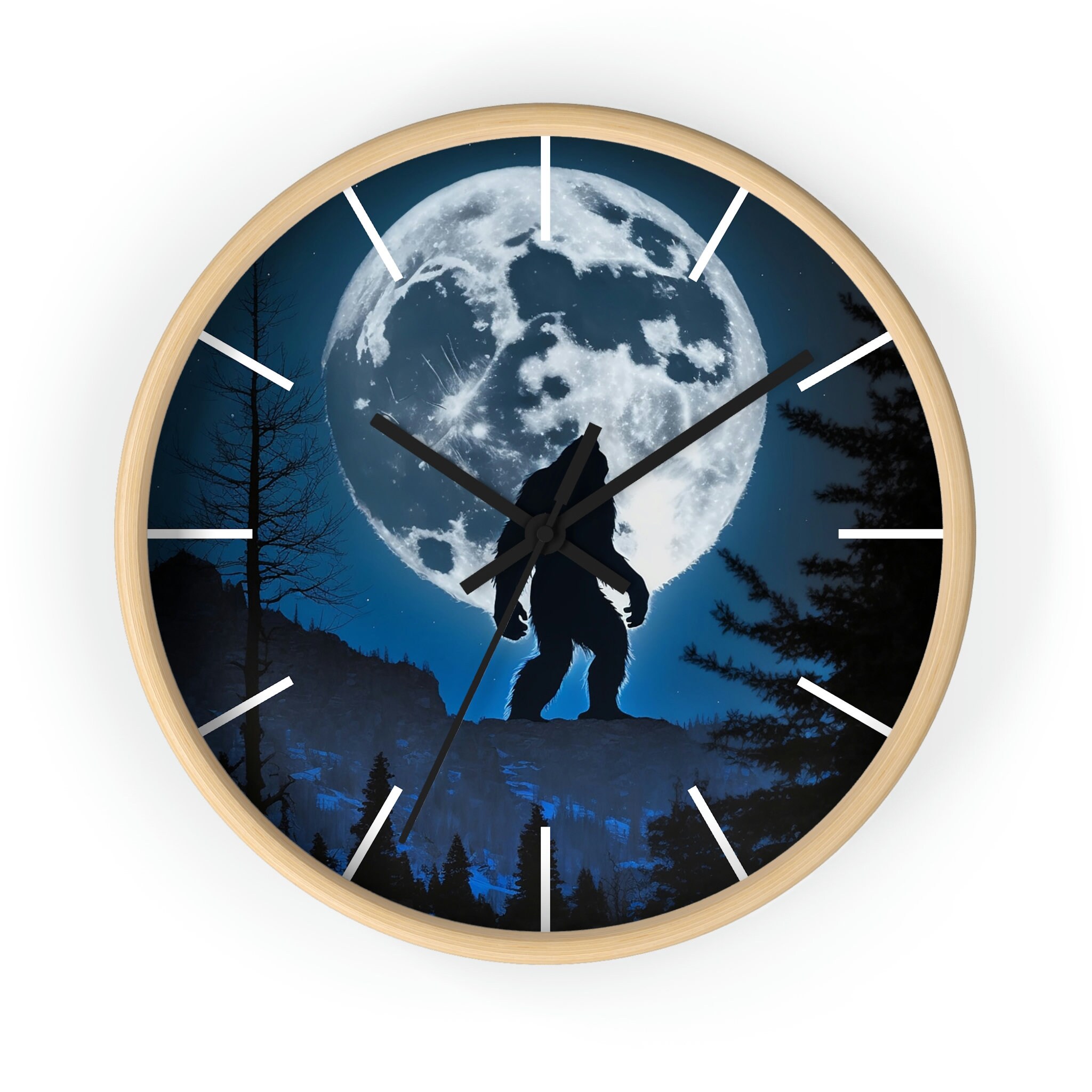 Sasquatch Wall Clock Bigfoot Clock Silent Clock Edgy Home - Etsy