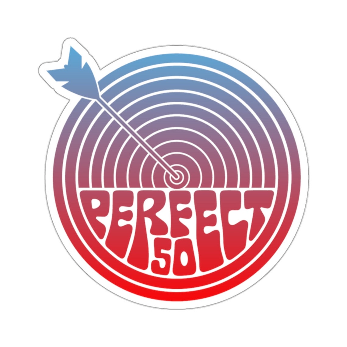 Archery Sticker, Perfect Round, Score of 50, Perfect Score, Cool ...