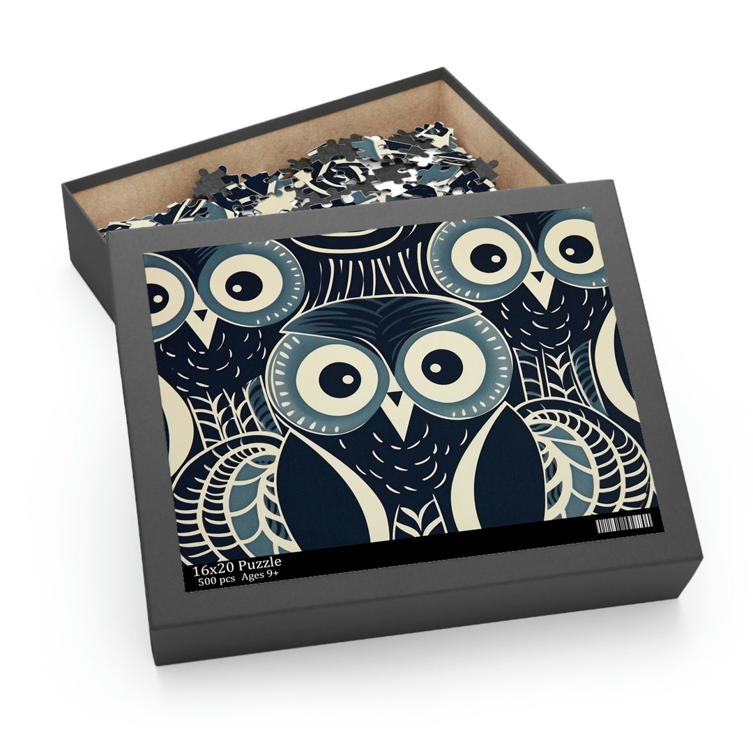 New 3 Owls Jigsaw Puzzle, Mid Century Modern Owl Puzzle, Bird Puzzle ...