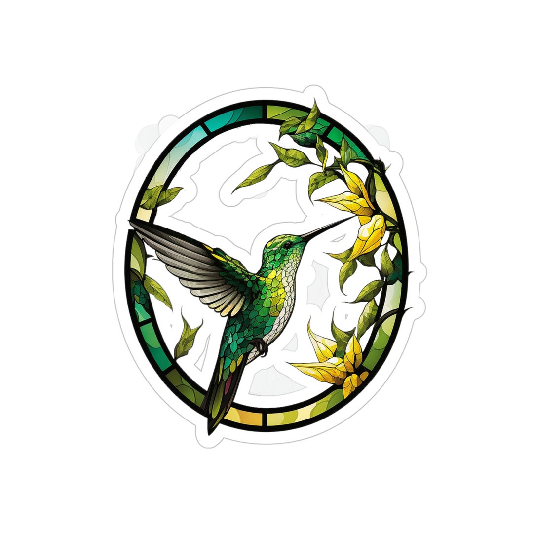 Hummingbird Sticker Hummingbird Vehicle Sticker Stained - Etsy