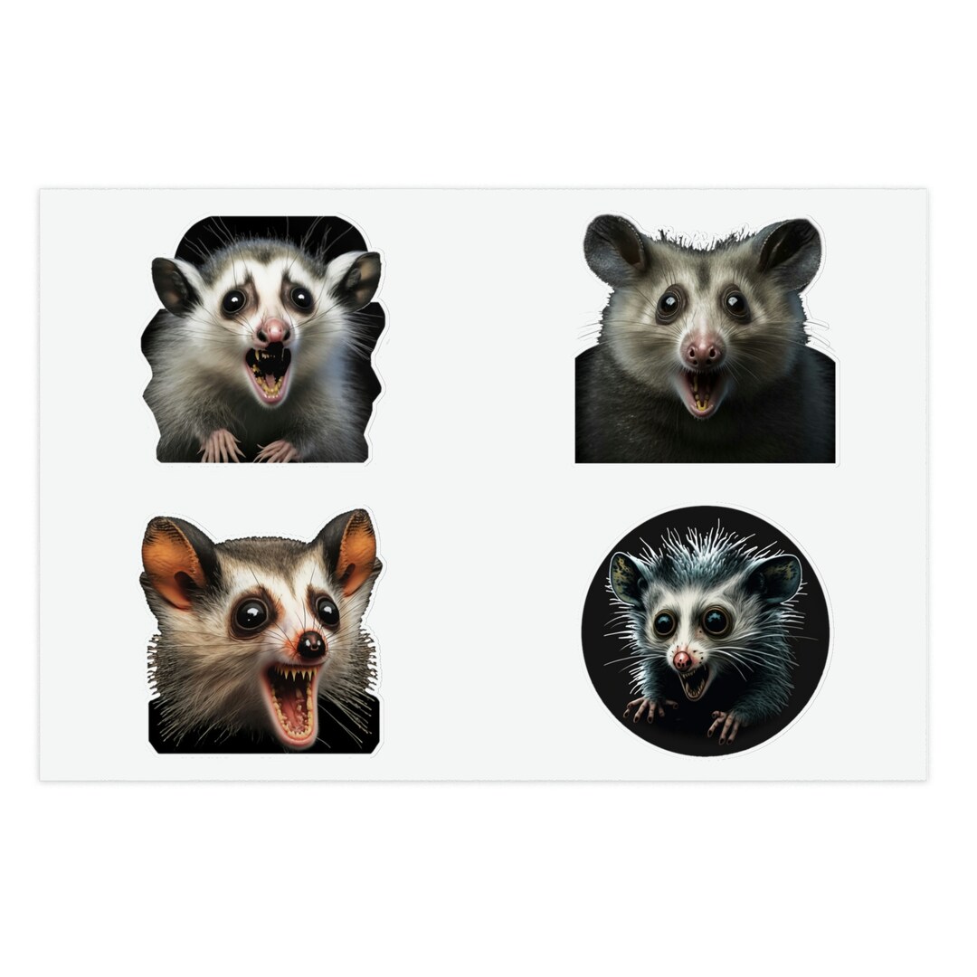 Possum Stickers Scared Possum Stickers Crazy Possum - Etsy