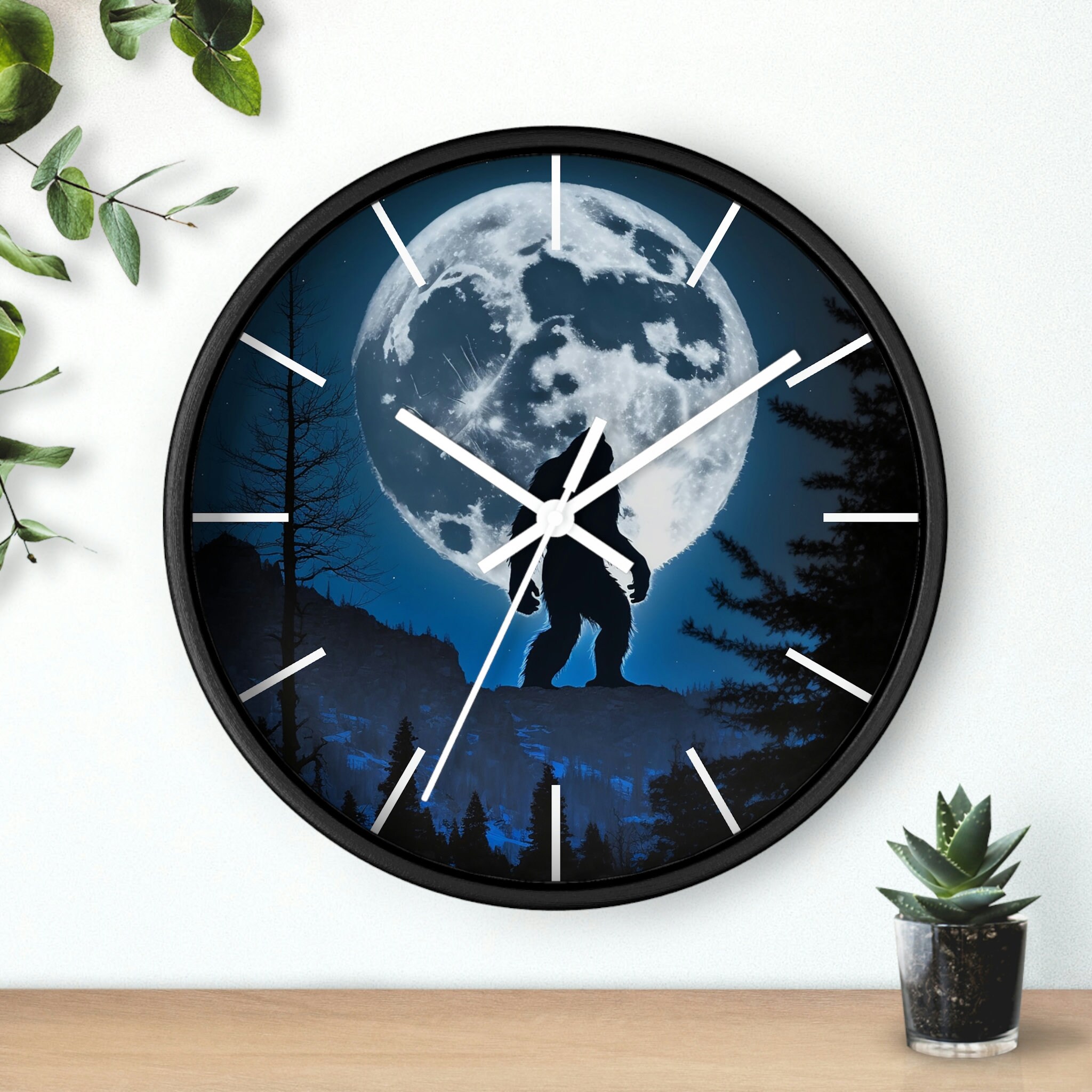 Sasquatch Wall Clock Bigfoot Clock Silent Clock Edgy Home - Etsy