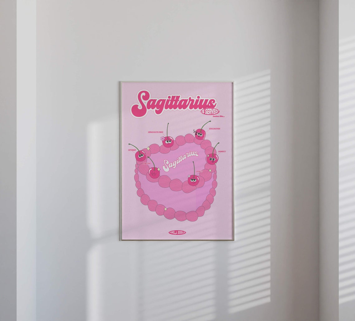 Sagittarius Wall Art Poster, Sagittarius Zodiac Gifts, Sagittarius Wall ...
