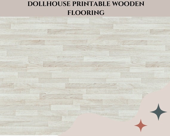 Dollhouse Miniature Flooring Printable Modern Wooden Flooring 4 ...
