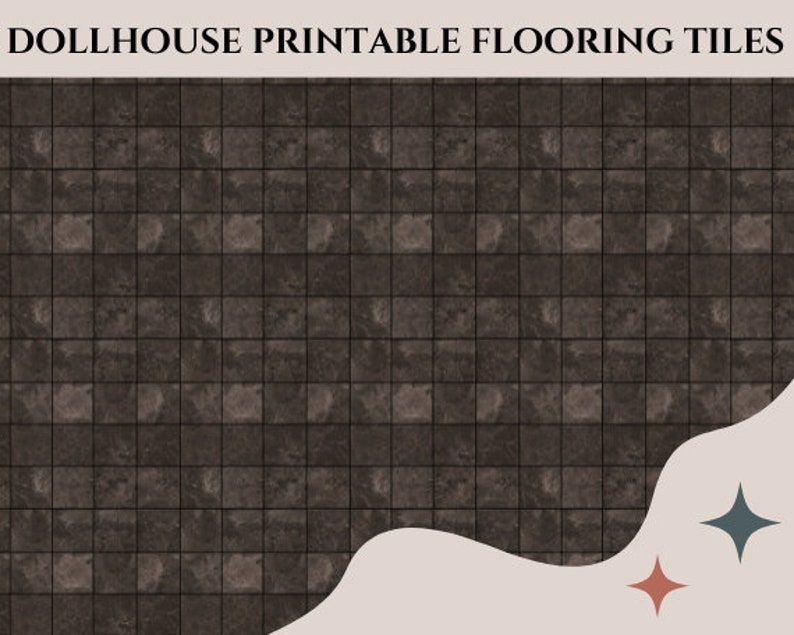 Printable Miniature Dollhouse Modern Tile Flooring or Counter Top ...