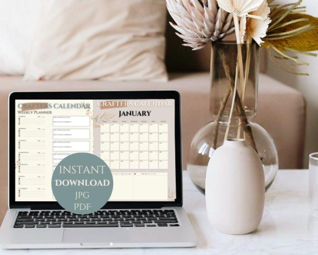 Digital and Printable Crafters and Creators Weekly Planner Yearly ...