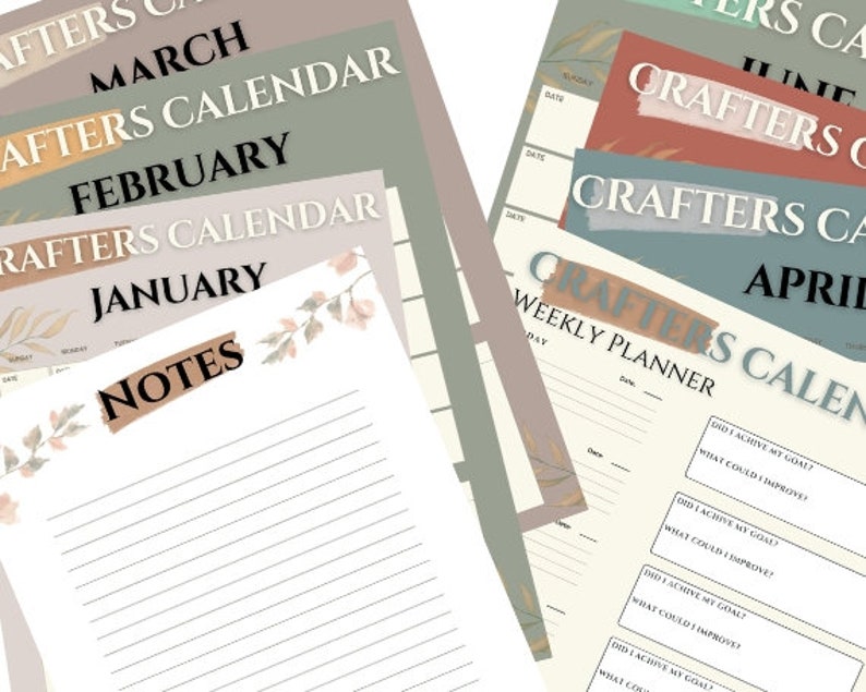 Digital and Printable Crafters and Creators Weekly Planner Yearly ...