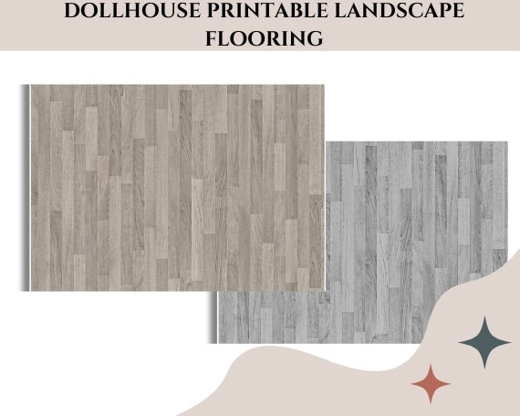 Dollhouse Miniature Flooring Printable Modern Wooden Flooring 4 ...