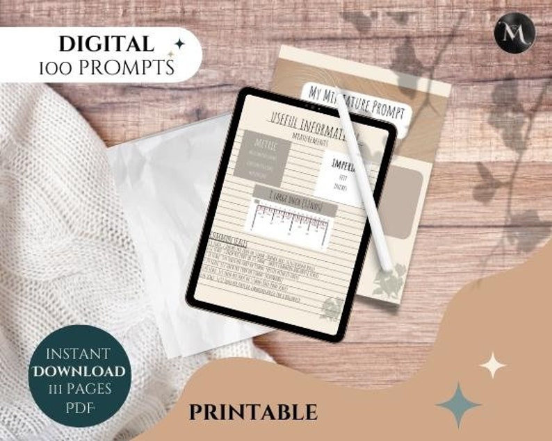 100 Journal Prompts for Beginner Miniaturists | Printable Pages ...