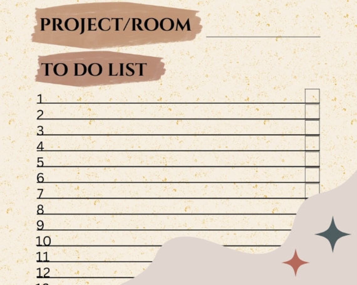 Printable Dollhouse Work Book to Do List Project Task List Checklist ...