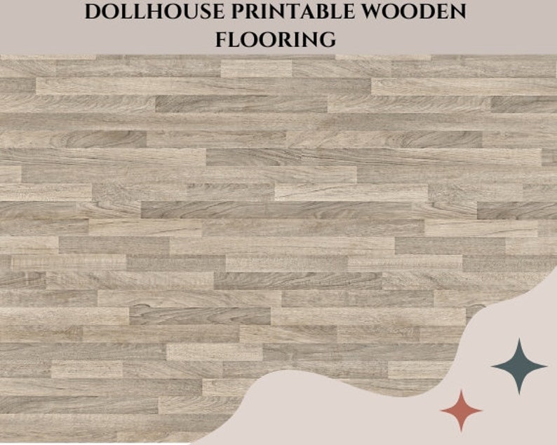 Dollhouse Miniature Flooring Printable Modern Wooden Flooring 4 ...