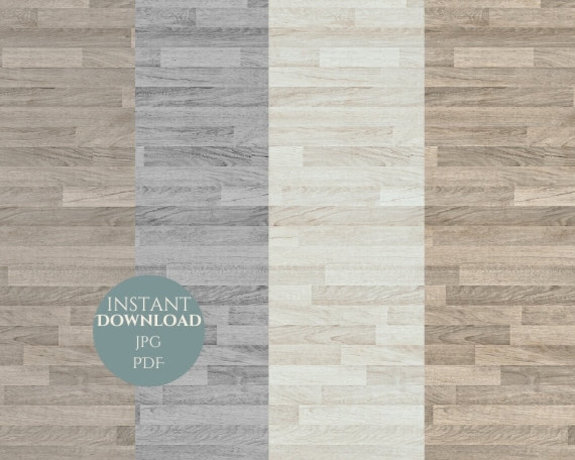 Dollhouse Flooring | Modern Wood Prints, 4 Styles 1:12 Scale (digital ...