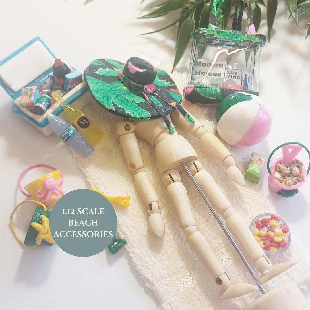 Luxury Miniature 1:12 Scale Beach & Summer Accessory Set – Handmade ...