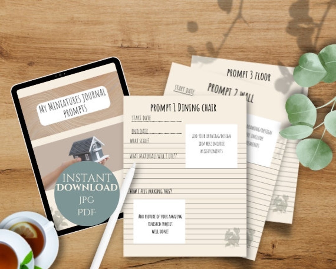 100 Journal Prompts for Beginner Miniaturists | Printable Pages ...